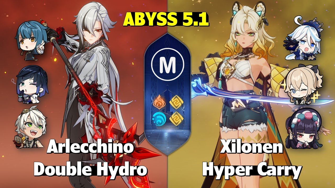 Arlecchino C1 Double Hydro & Xilonen C2 Hyper Carry - 5.1 Abyss - Floor ...
