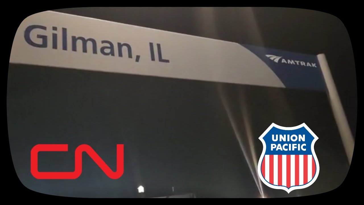 10/24/22 Gilman Amtrak Station & Up Close Union Pacific!!! - YouTube