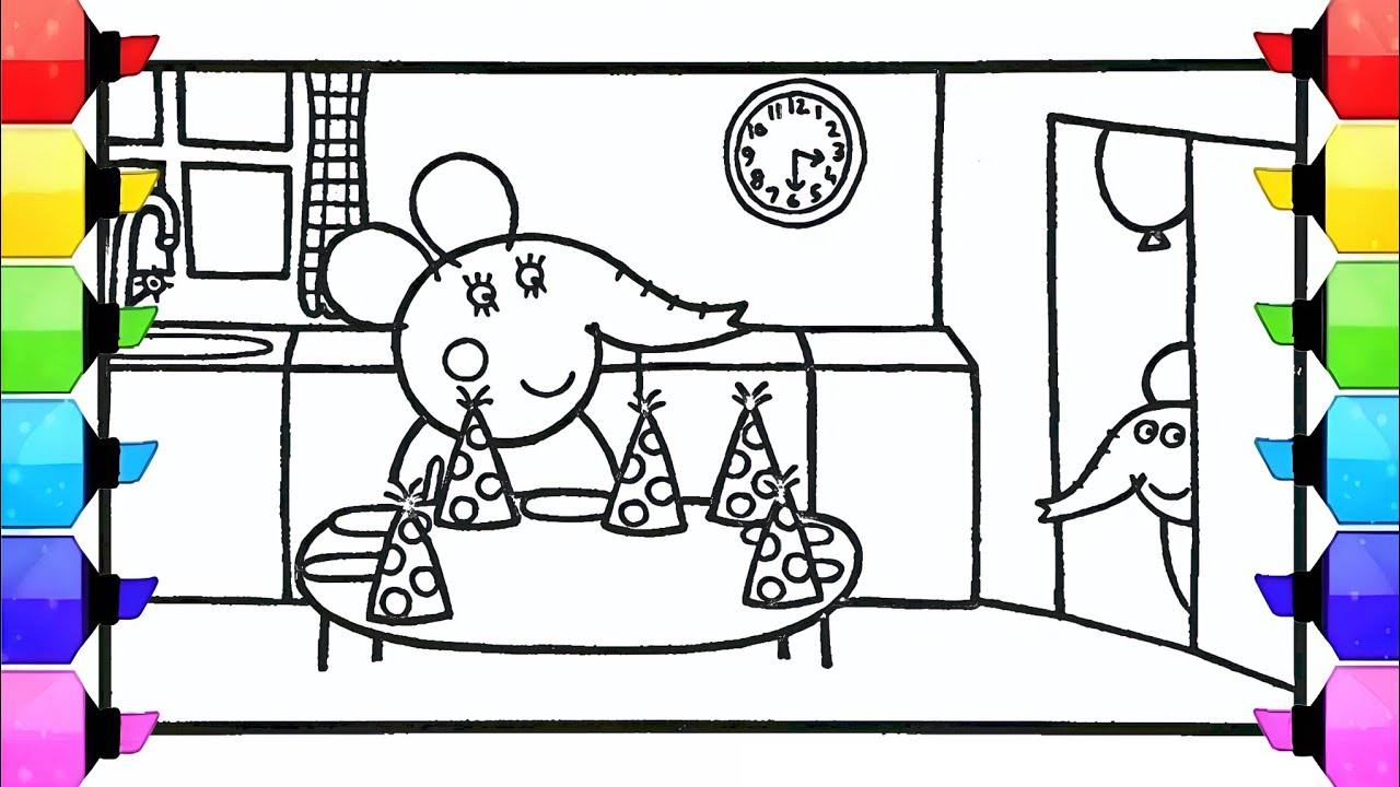 Mummy Emily with Kid Emily Drawing Easy, Peppa Pig Drawing, Peppa Pig ...