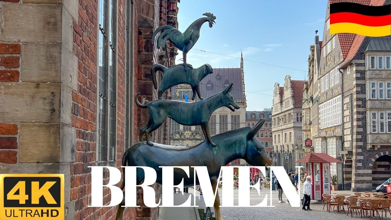 Bremen Walking Tour 4K Ambient Sound, Top Places to Visit, Day and ...