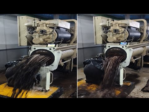 Chillar plant De-Scaling work || Condenser De-Scaling | चिलर प्लांट ...