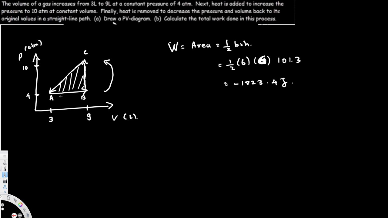 Thermodynamics - Calculating total work - Example - YouTube