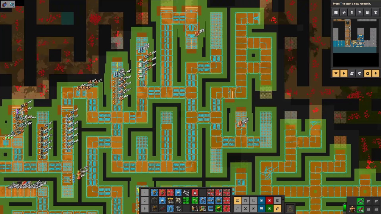 Factorio beltless maze e23: Modules, baby - YouTube