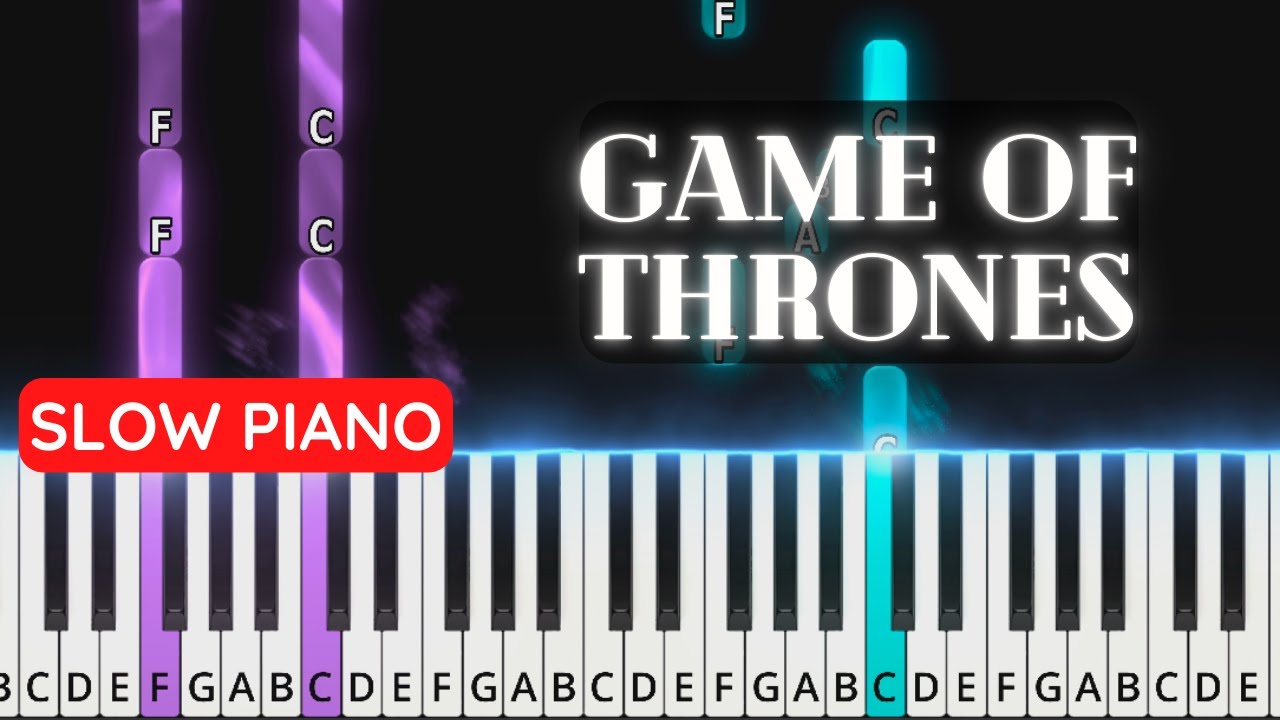 Game of Thrones. Easy slow piano tutorial. Great for the beginners ...