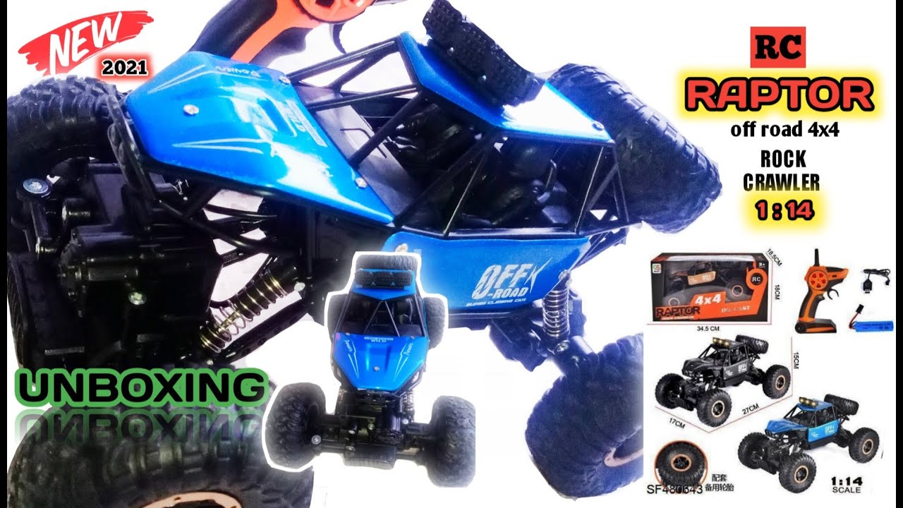 Remote control off road 4wd raptor rock CRAWLER 2021 skala 1:14 - YouTube