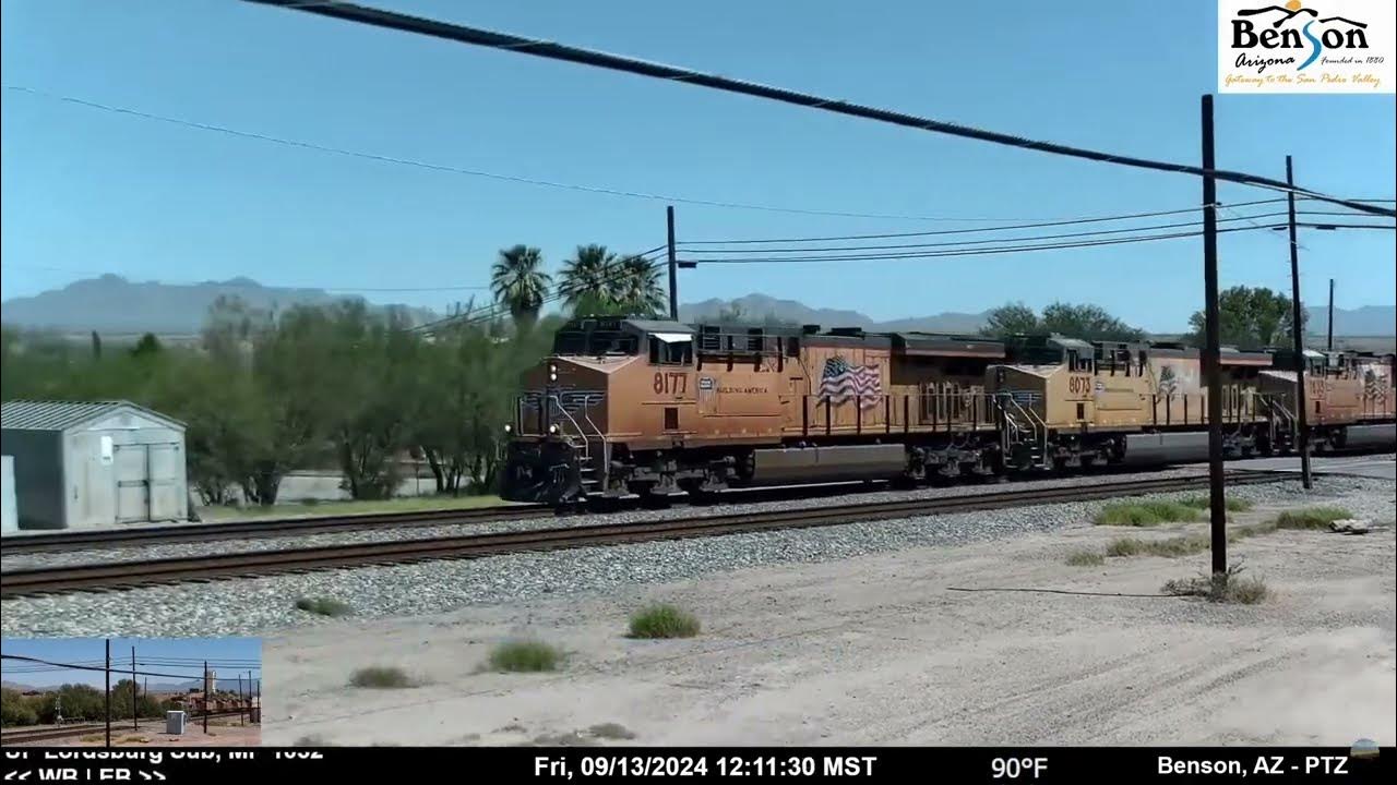 UP1996 Southern Pacific Heritage as Mid DPU WB on UP ZG4CI at Benson AZ on 2024.09.13 - YouTube