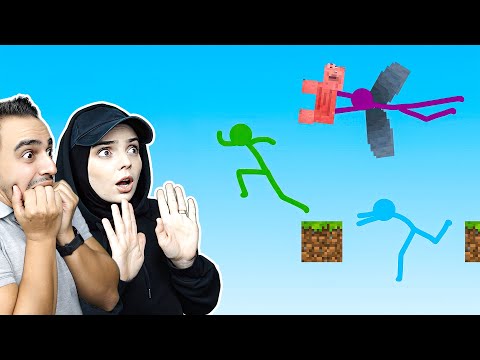 STICKMEN MINECRAFT PIG RESCUE MISSION!😱🐷