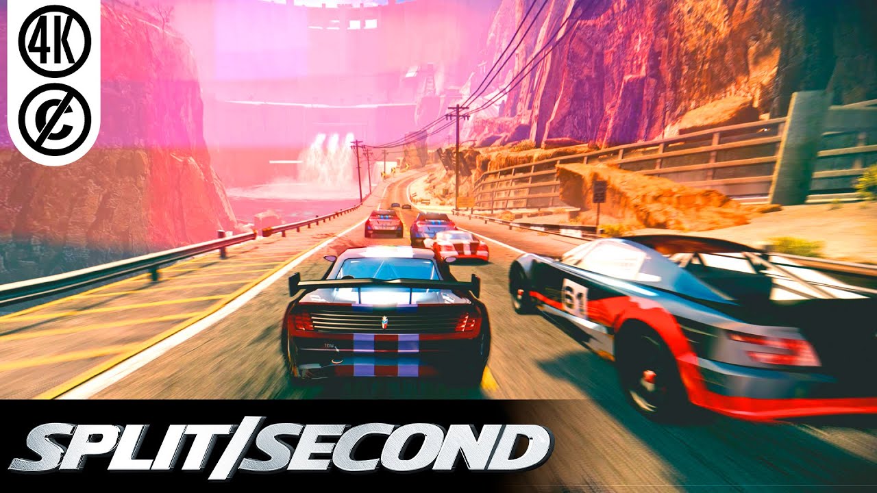 Split Second "Remastered" - Canyon Race (4K 60 FPS / No Copyright / No ...