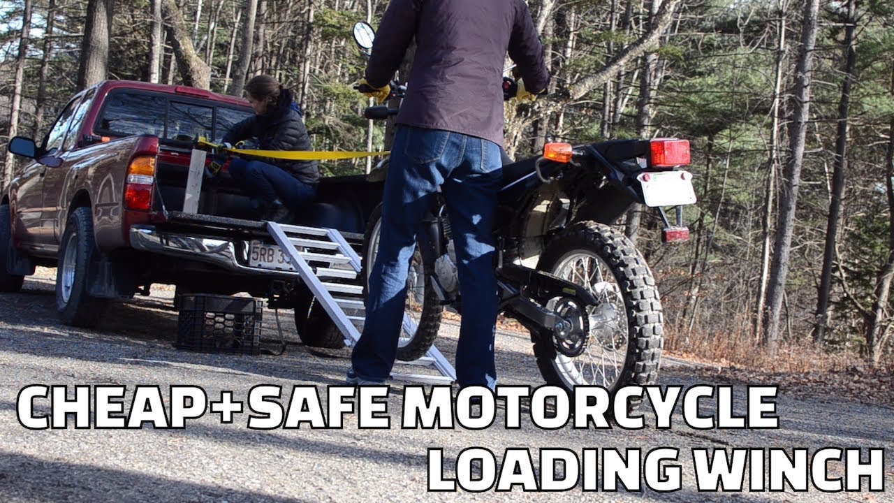 DIY portable winch system - Easily load a motorcycle in a pickup truck ...