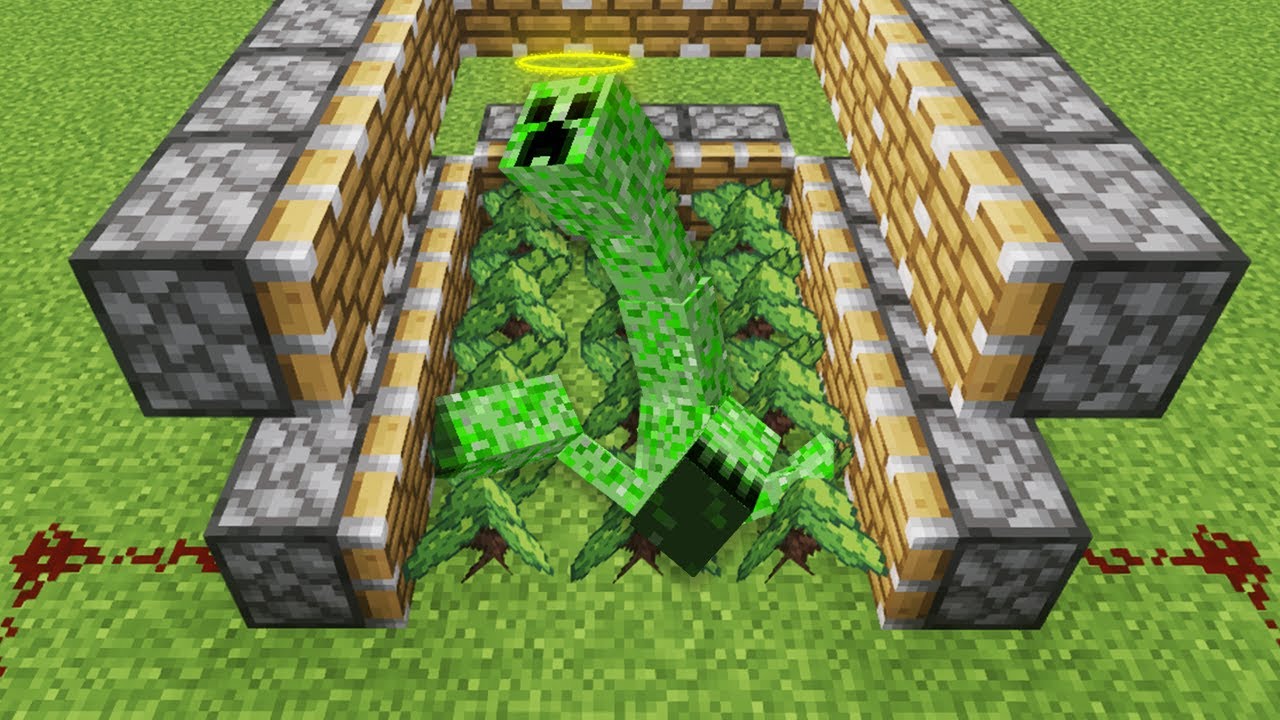 what if you feed flowers to creeper minecraft experiment - YouTube