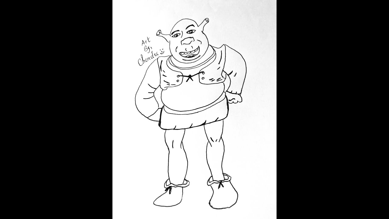 Shrek, The Ogre Drawing - YouTube