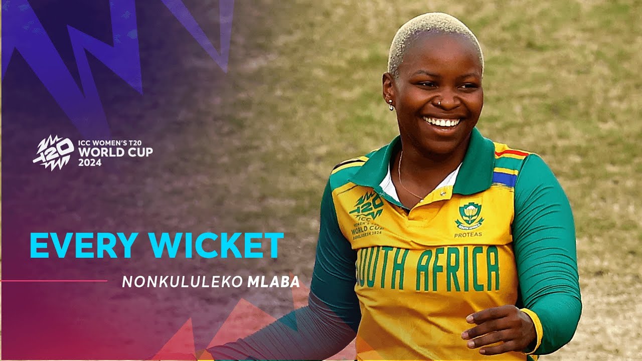 Every Nonkululeko Mlaba wicket | WT20WC 2024 - YouTube