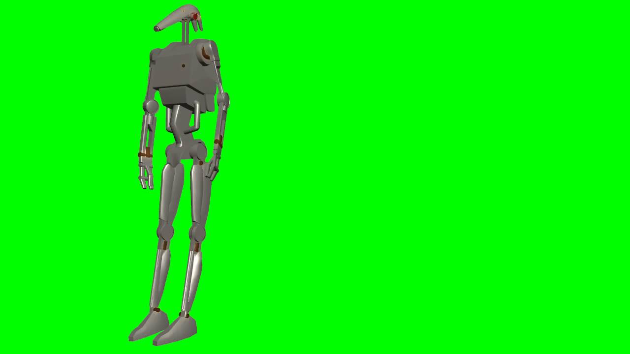 Star wars Droid animated - "green screen effect" - YouTube