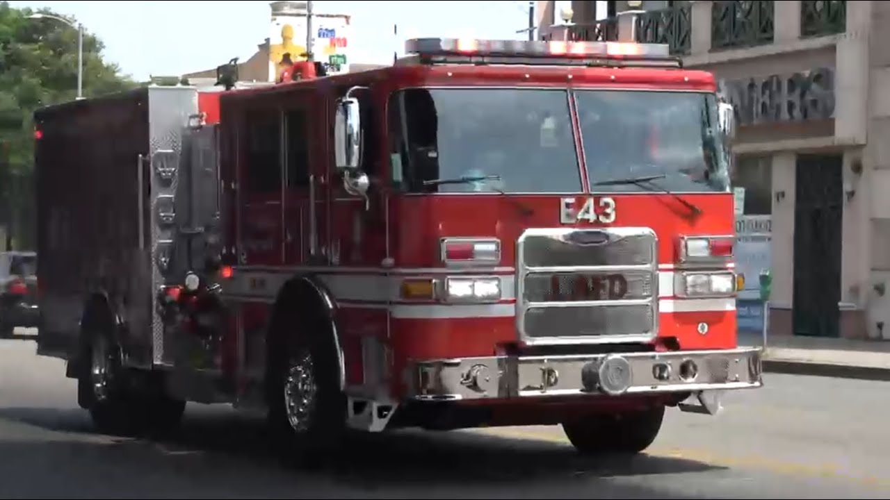 LAFD Engine 43 Responding - YouTube