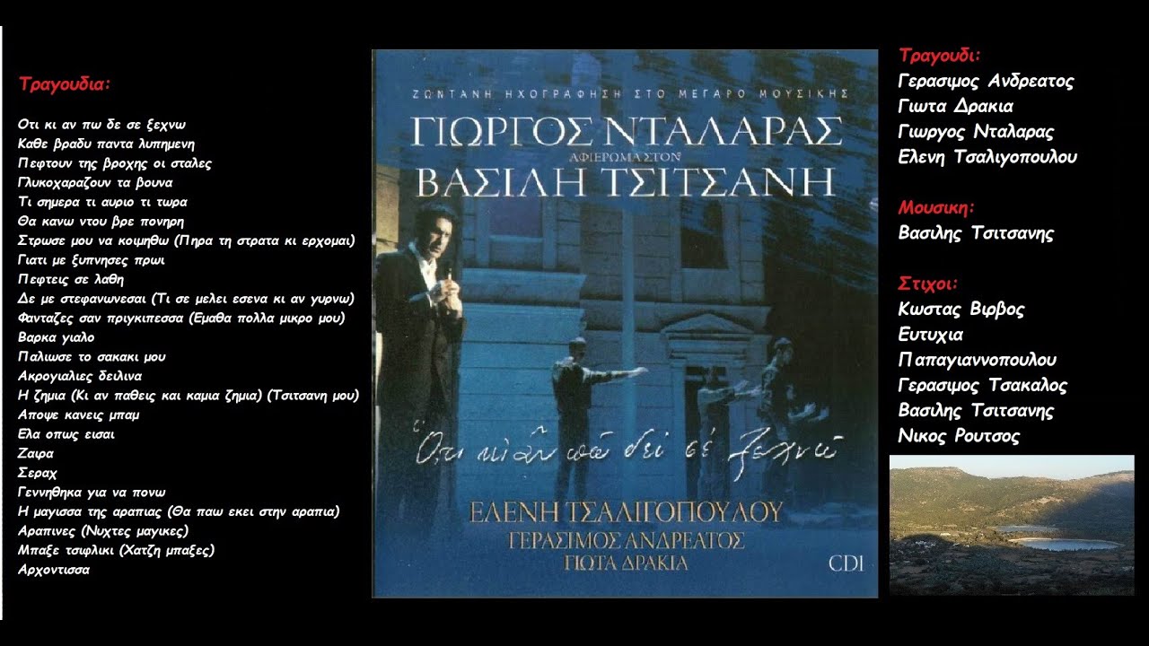 Γιωργος Νταλαρας: Αφιερωμα στον Βασιλη Τσιτσανη (Οτι κι αν πω δεν σε ...