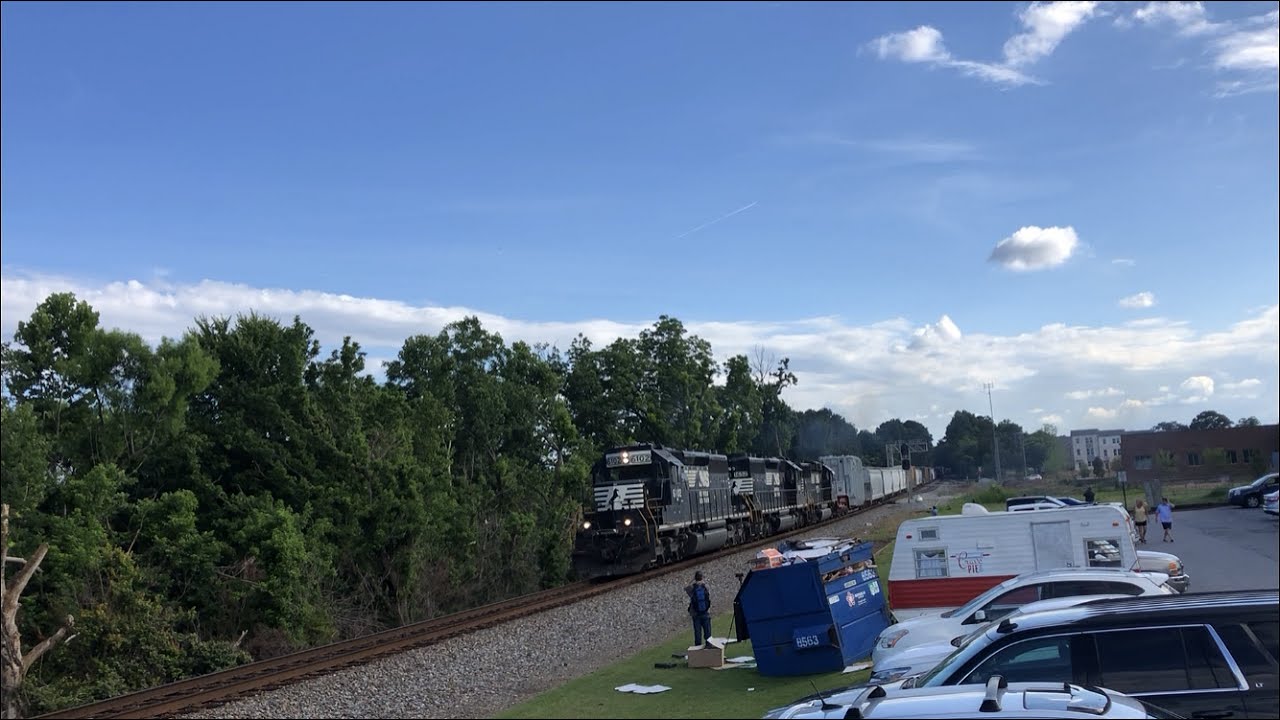 NS 6102 Leads P72 (NB, With a High & Wide Load) Thru Duluth, GA 6/26 ...