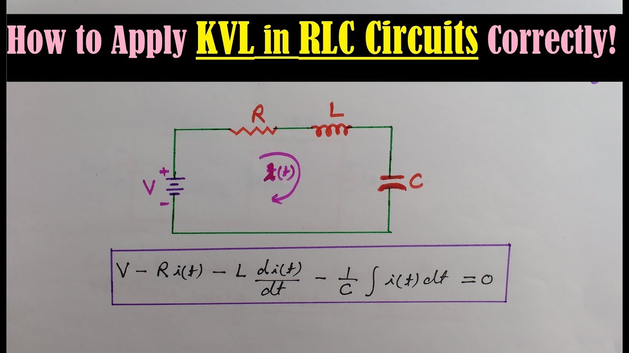 How To Apply KVL In RLC Circuit RLC Circuit Analysis Series RLC