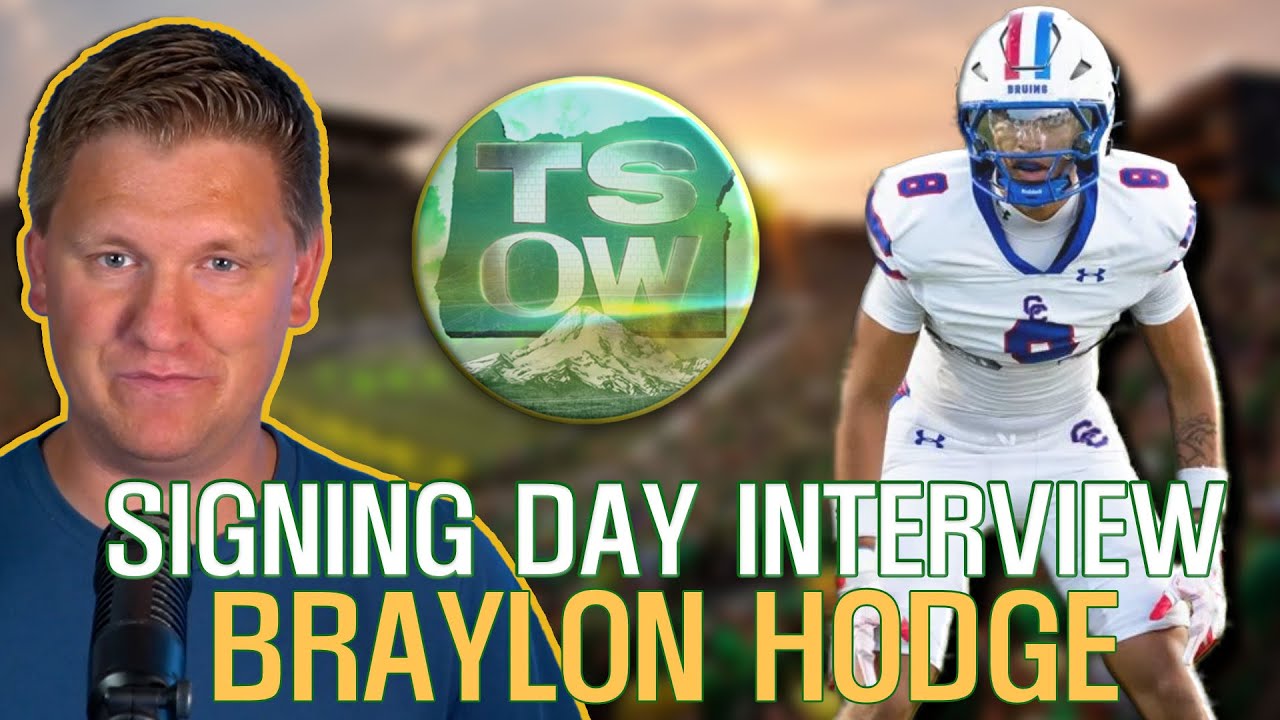 EARLY SIGNING DAY COVERAGE : 4-Star LB Braylon Hodge SIGNS with Oregon ...