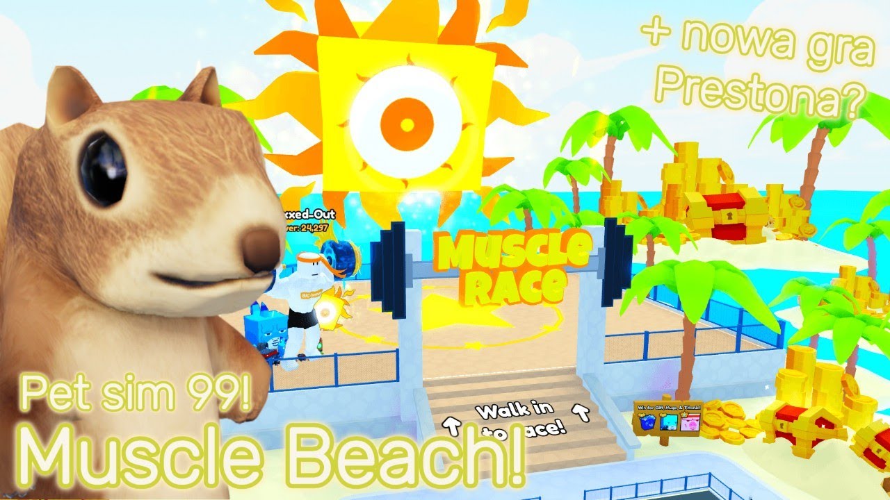 NOWY MUSCLE BEACH EVENT W PET SIMULATOR 99! - YouTube