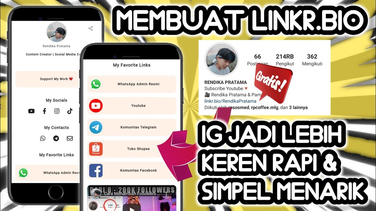 Cara Membuat Linkr Bio Di Instagram Terbaru 2021 - YouTube
