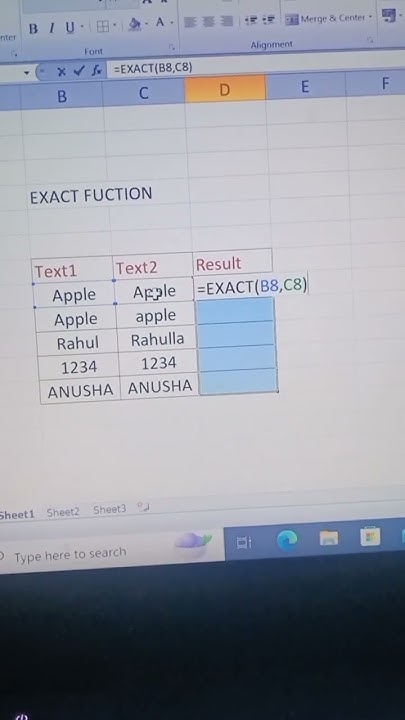 Exact Formula In Excel Sheet Exceltech Youtube Exceltips Youtubeshorts Excel Youtube