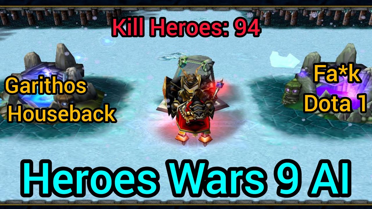 Warcraft 3 Gameplay Map Heroes Wars 9 AI - Garithos Knight Houseback ...