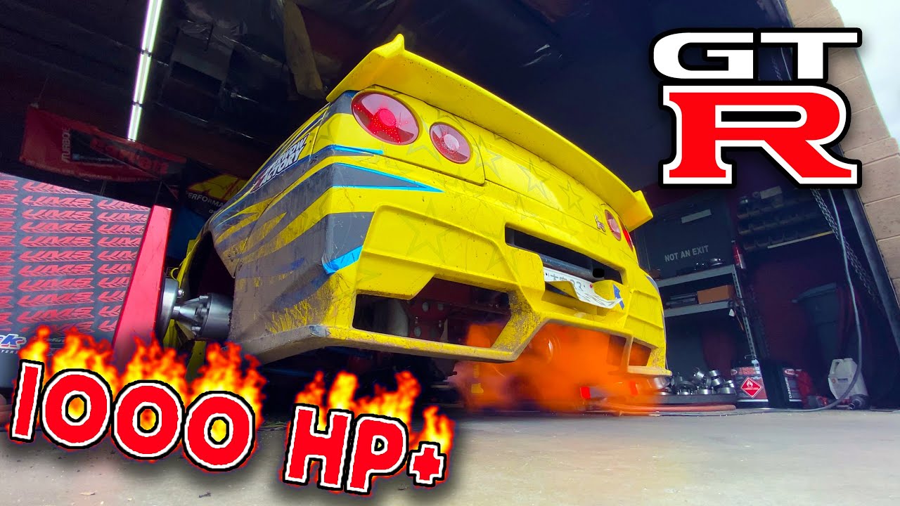 Nissan Skyline R34 MAXES Dyno (Over 1000 Horsepower) - YouTube