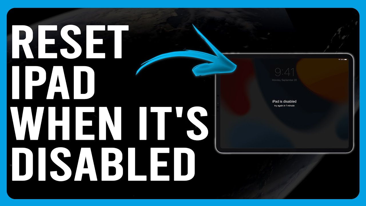 How To Reset iPad When It Is Disabled (How To Do A Factory Reset On ...