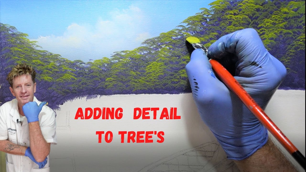Simple Process For Tree In Acrylic - YouTube