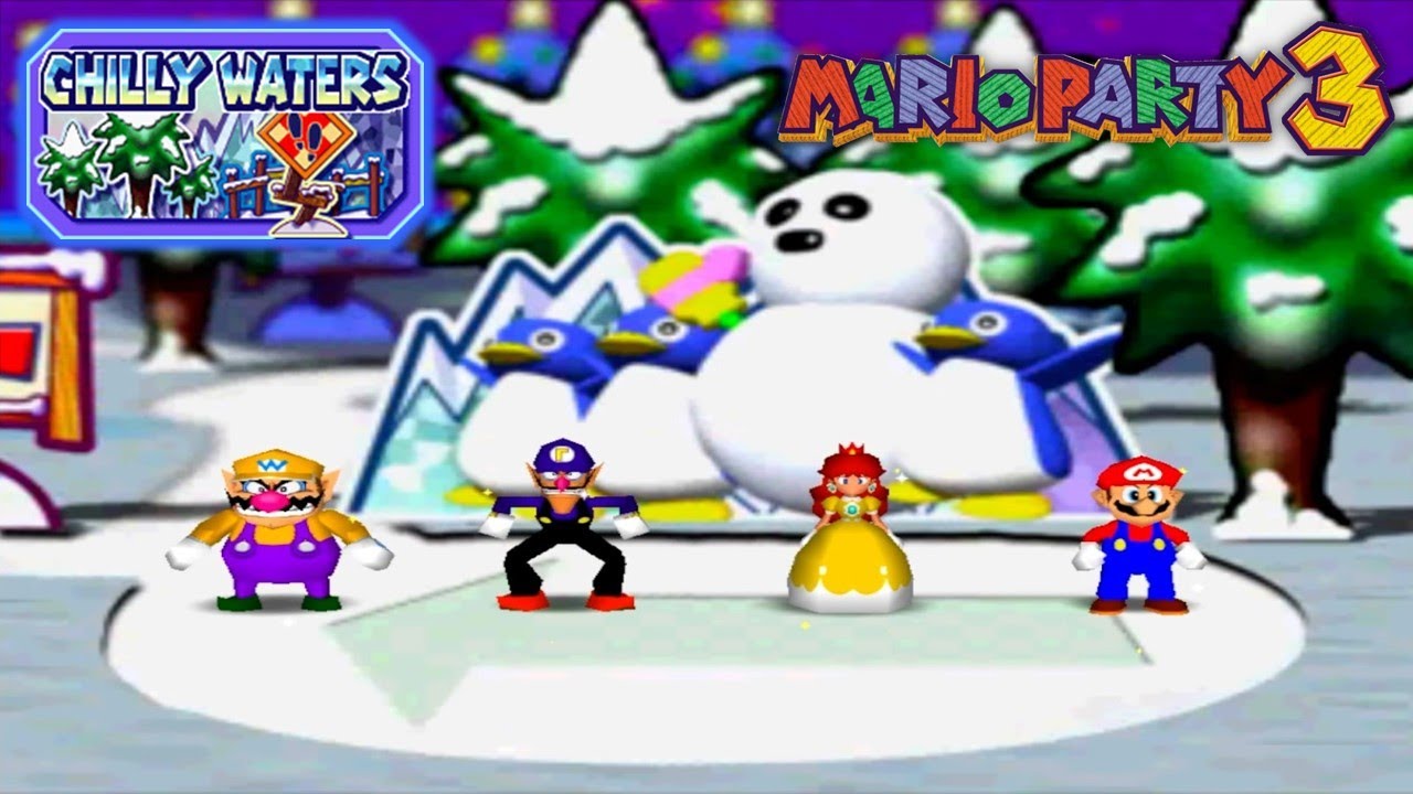 Mario Party 3 - Party Mode - Chilly Waters With 4 Players - YouTube