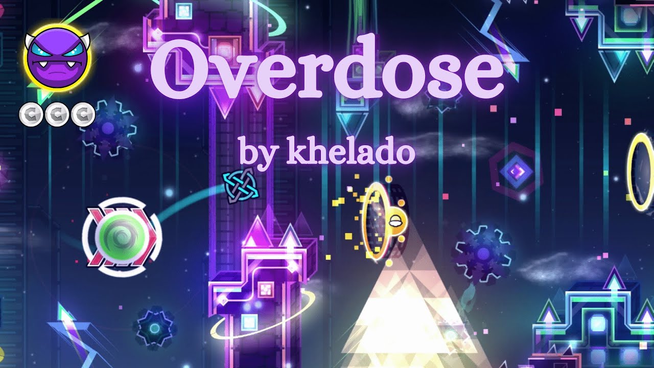 Overdose by khelado (Easy Demon) [3 coins] {Feature} -Geometry Dash- - YouTube