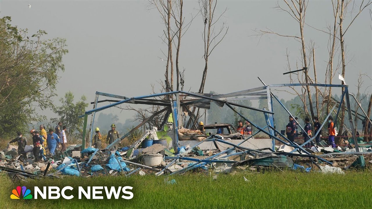 Explosion at fireworks factory in Thailand kills at least 20 - YouTube