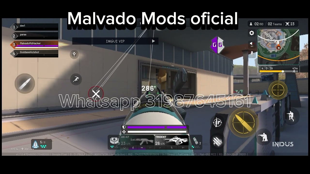 Mod Menu Indus Battle Royale Magic Bullet Esp Line Esp Box - YouTube
