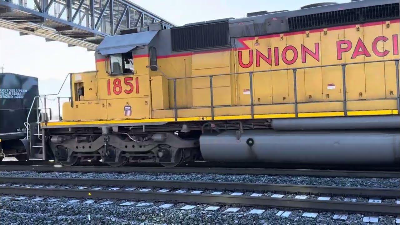UP 1851 leads LUL41 to the Provo industrial lead! - YouTube