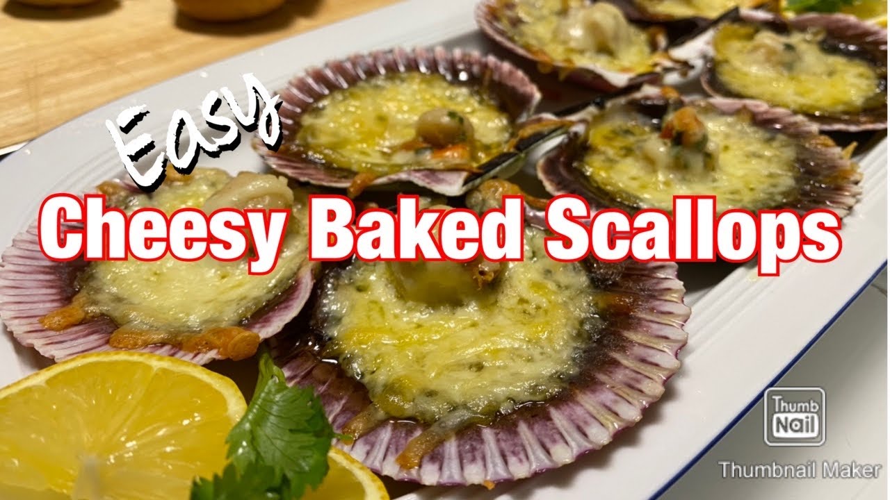 Very Easy Cheesy Baked Scallops - YouTube