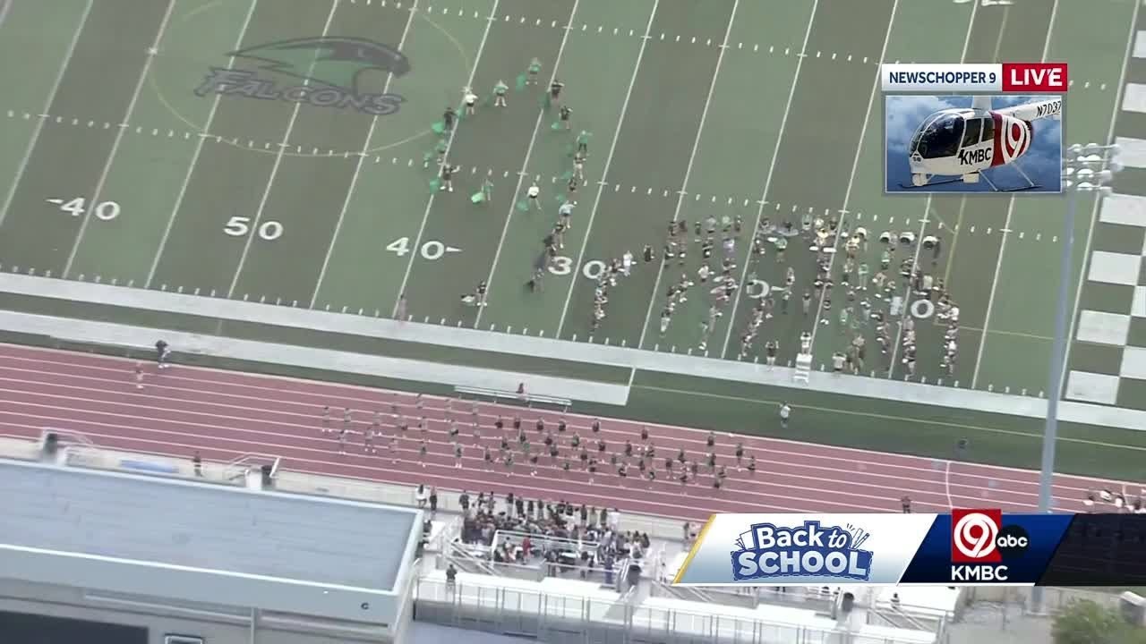 Staley High School Marching band performs on KMBC 9 First News 2023 ...