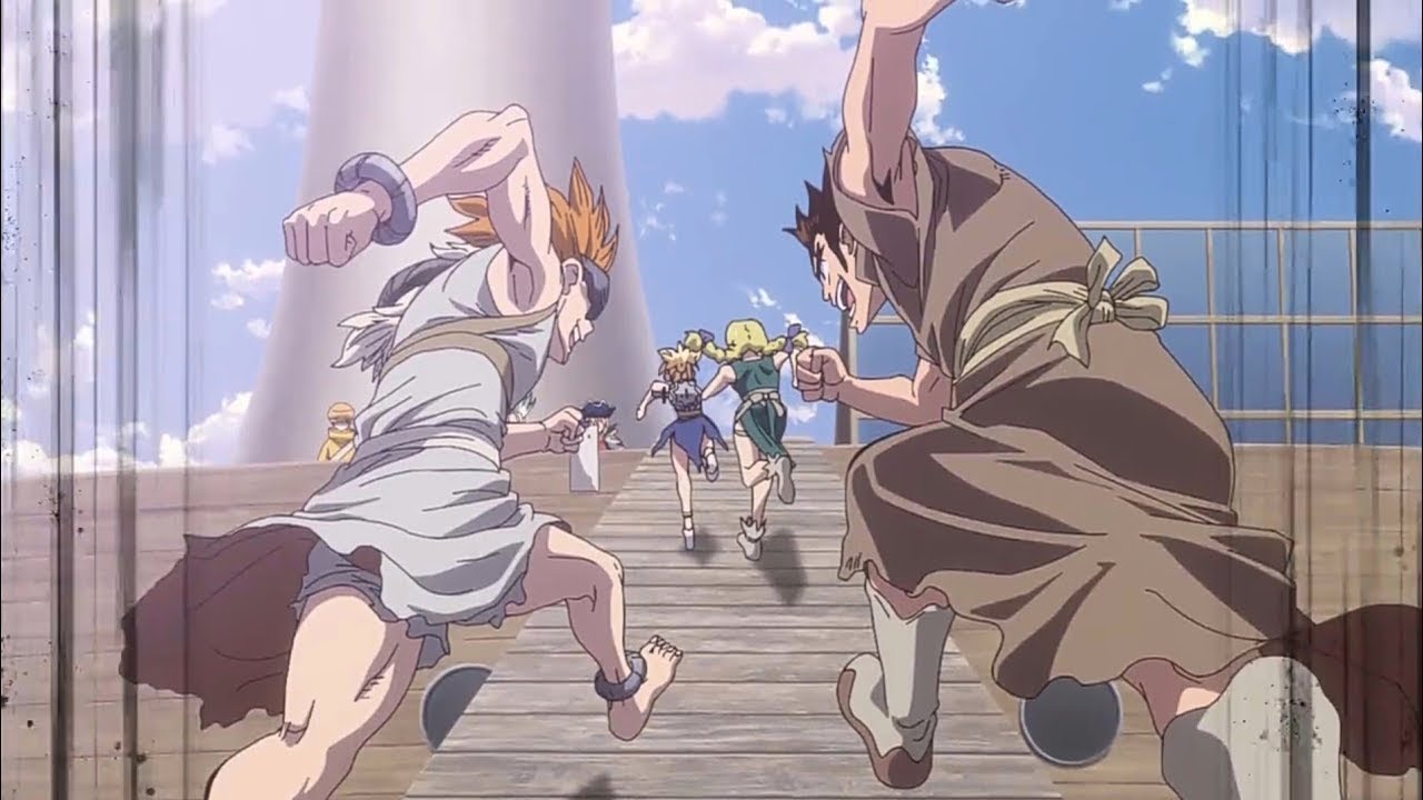 Science Ship Perseus sets sail for the first time // Dr. Stone Season 3 ...