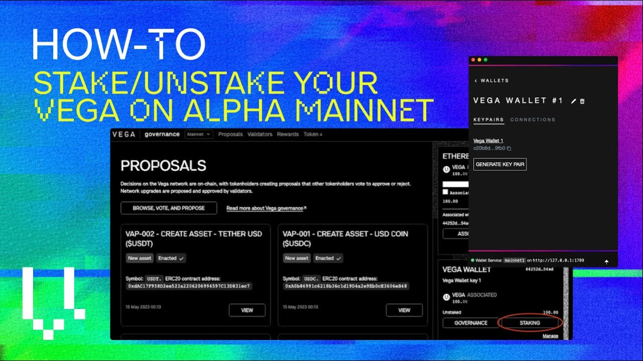 How to Stake/Unstake VEGA on Alpha Mainnet - YouTube