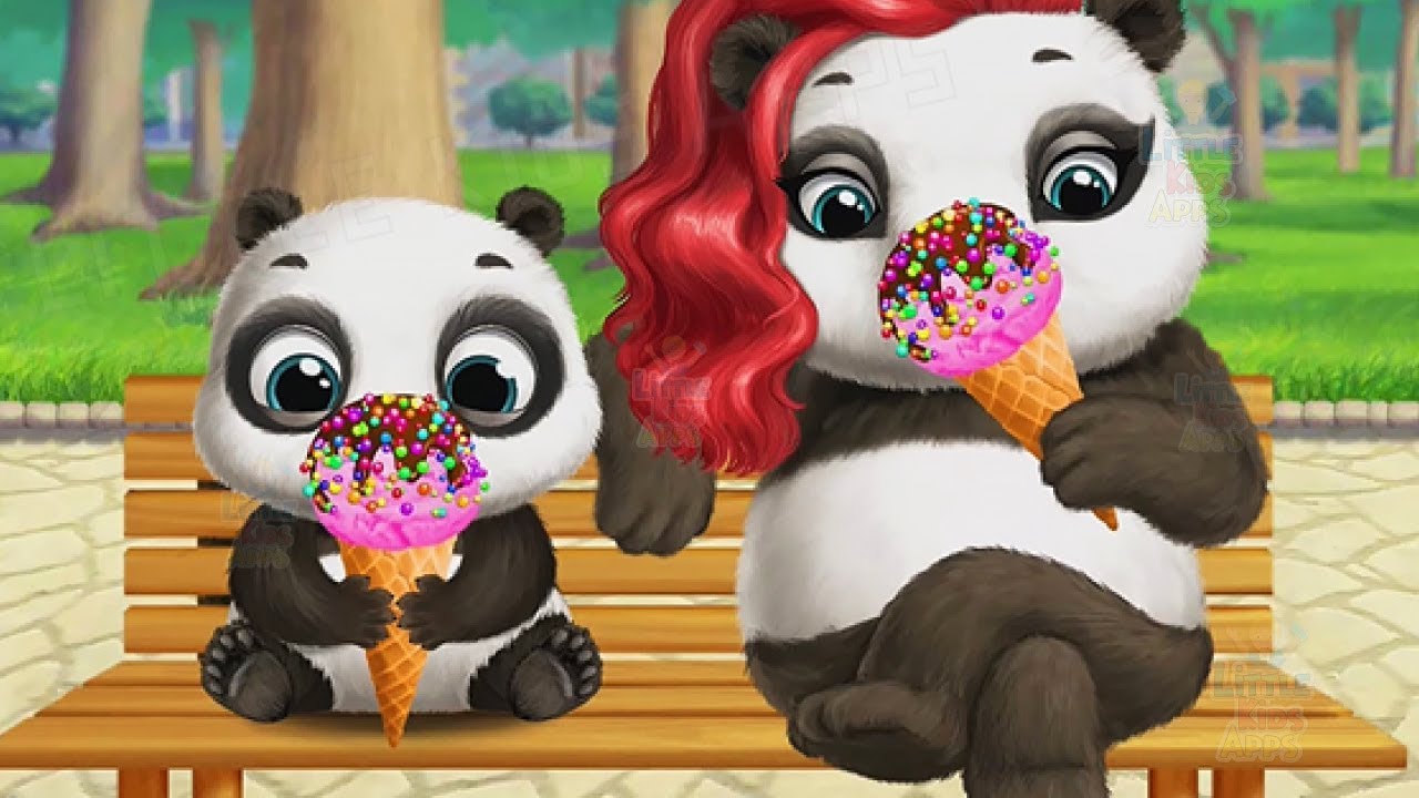 Little Panda Lu Pet Care Game | Kids Learn to Make Ice Cream and Play ...