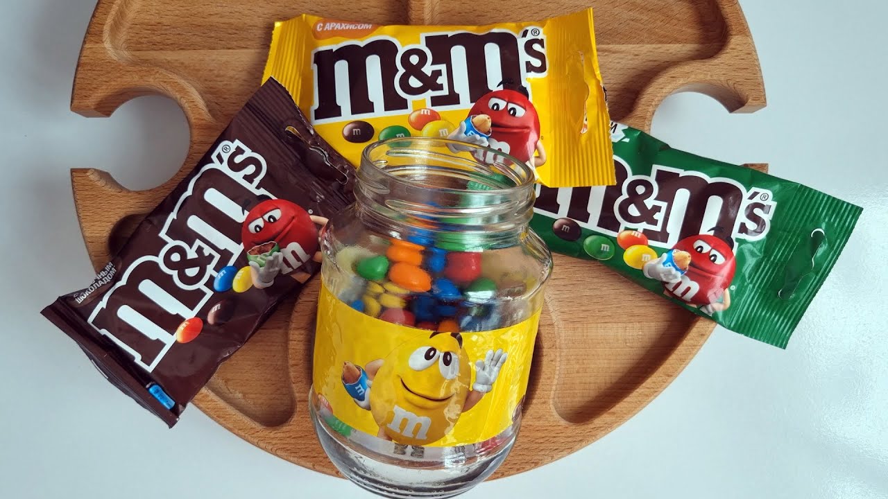 ASMR Filling Platter with M&M's jar - YouTube