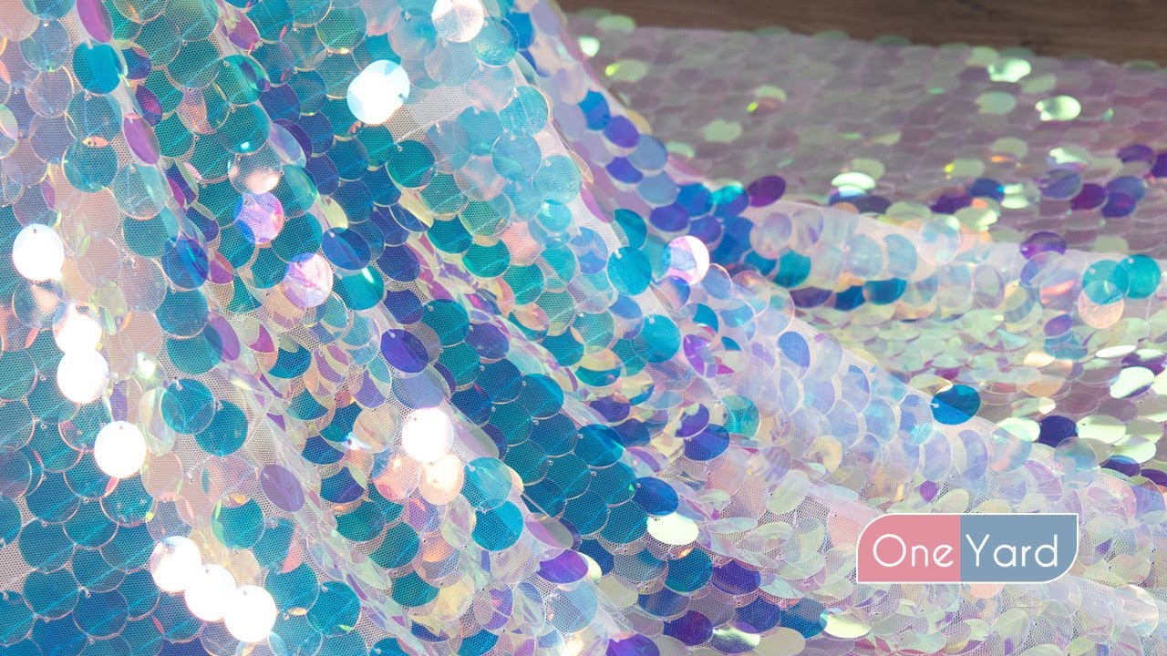 [OneYard] Stunning Iridescent Dream Color 18mm Fish Scale Sequins 30252 ...