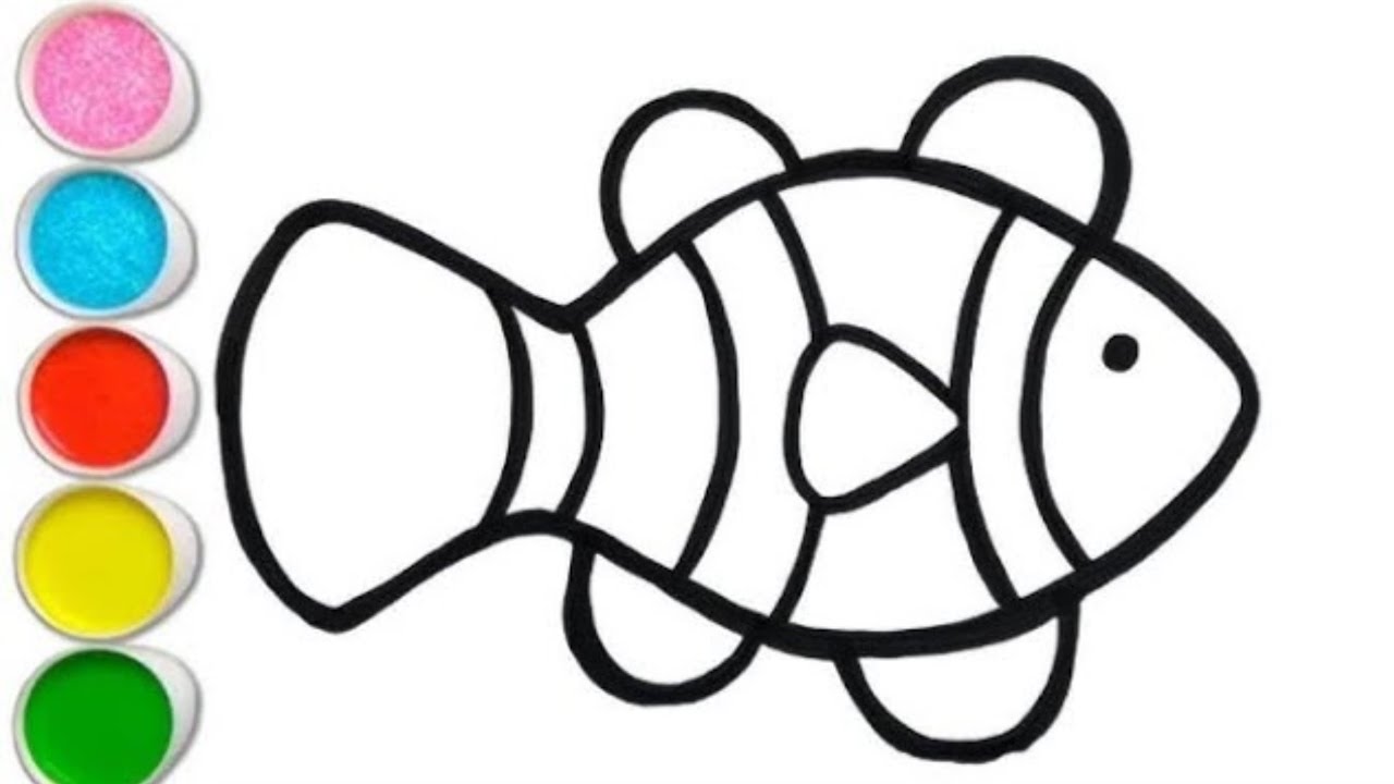 How to Draw Cute Fish ,Drawing for kids || Let's Draw Together - YouTube