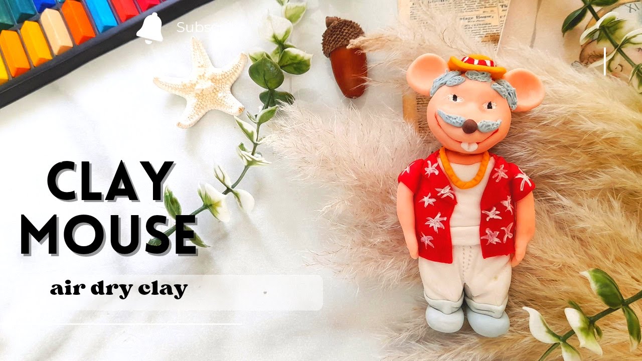 Clay mouse: How To Make A Clay Mouse With Air Dry Clay | Clay Crafts ...