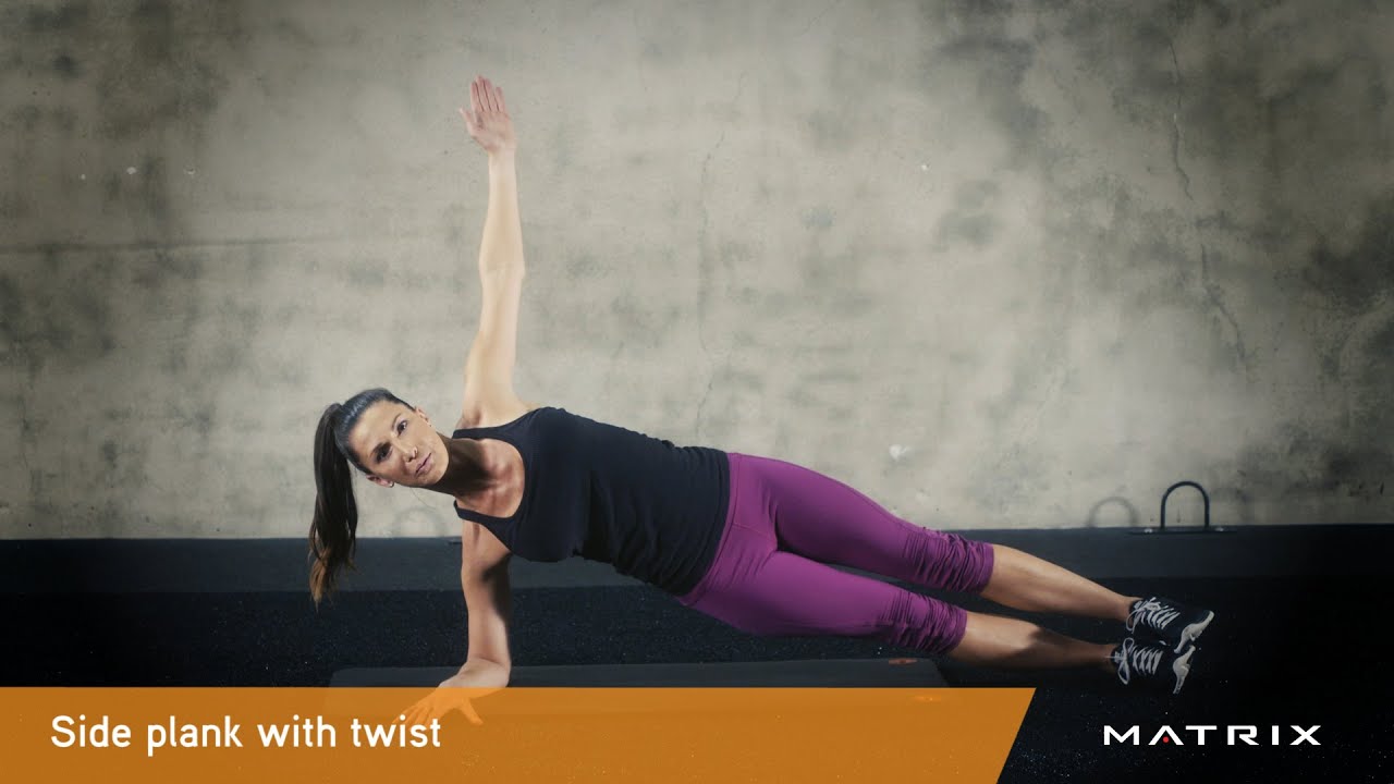 Side plank with twist - YouTube