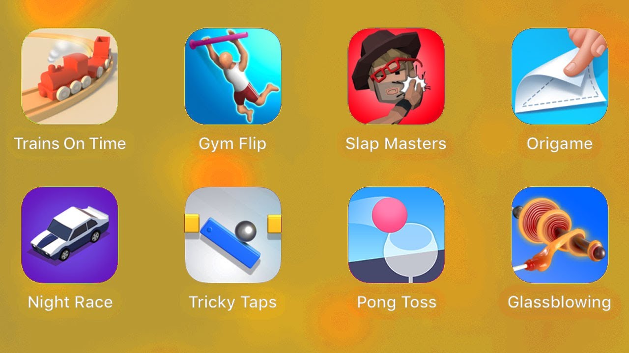 Trains on Time,Gym Flip,Slap Masters - Perfect Hit!,Origame,Night Race ...