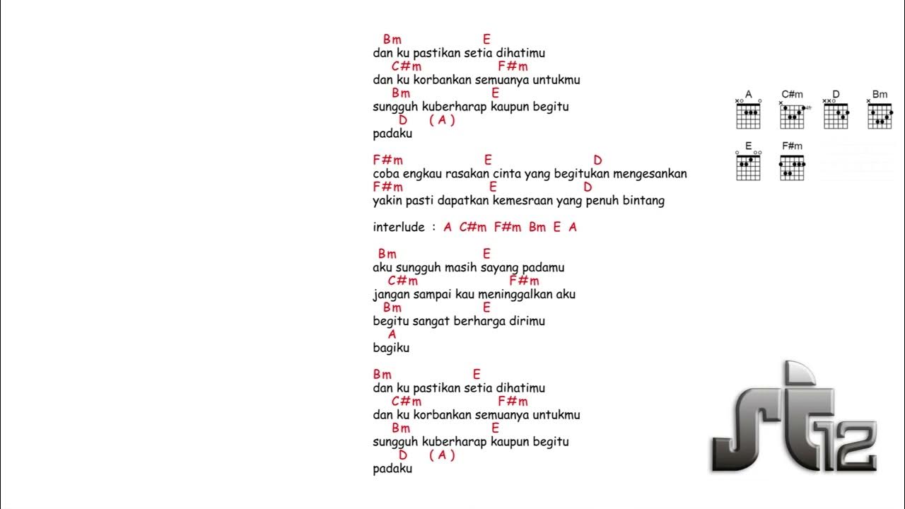 kunci gitar & lirik lagu | ST12 - aku masih sayang - YouTube