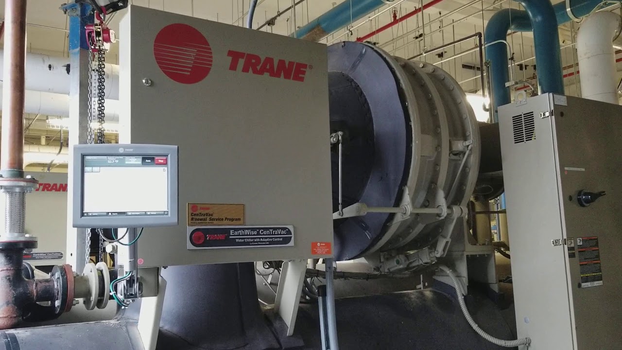 Trane CVHE start - YouTube