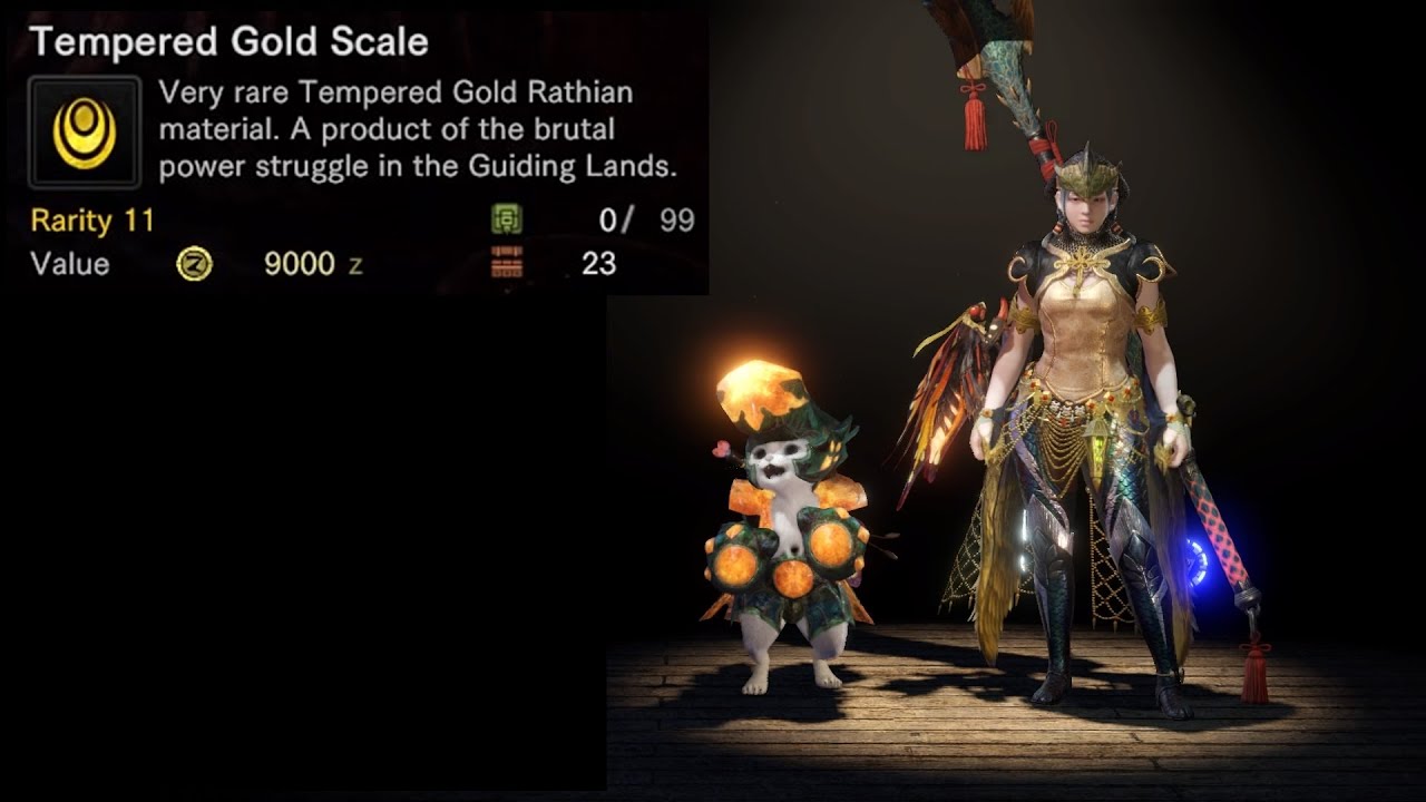 MHW: Guiding Land's Monster Material Farming - Tempered Gold Scale ← ...
