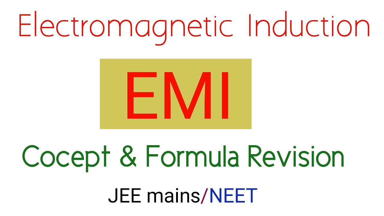 Electromagnetic induction || EMI Formulas Quick Revision || Jee mains ...