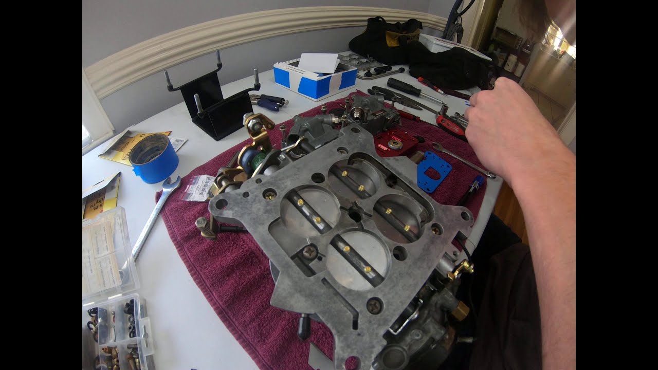 Holley float bowl thread repair and reassembly - YouTube